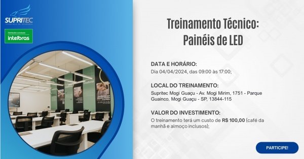 TREINAMENTO TÉCNICO: PAINÉIS DE LED em Mogi Guaçu - Sympla