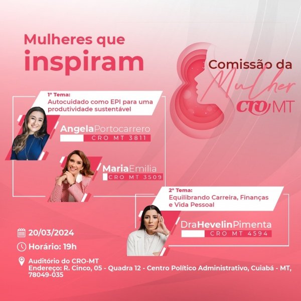Comissão da Mulher - Sede CRO-MT em Cuiabá - Sympla
