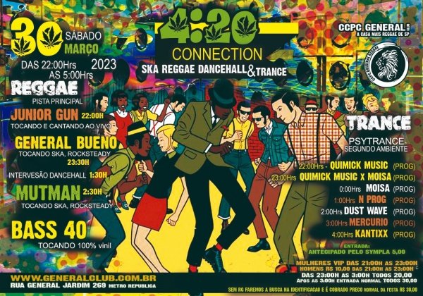 CCPC SABADO 30/03 FESTA 420 CONNECTION - SKA REGGAE, ROCKSTEADY e ...