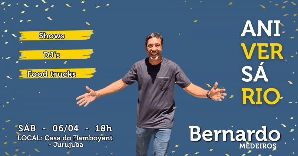 BERNARDO MEDEIROS - Bday em Niterói - Sympla