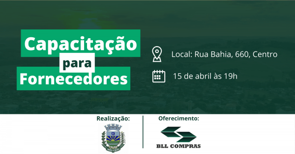 Capacitação Presencial para Fornecedores - BLL COMPRAS em Nova Cantu ...