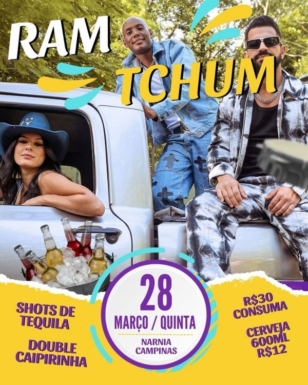 RAM TCHUM I Véspera de Feriado 28.03 em Campinas - Sympla