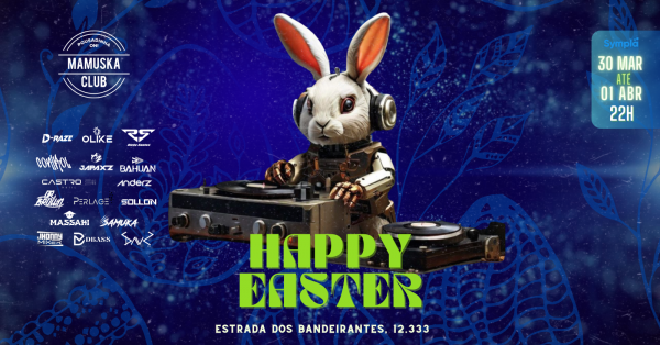 Happy Easter- 30$ de Consumo até 00:59H em Rio de Janeiro - Sympla