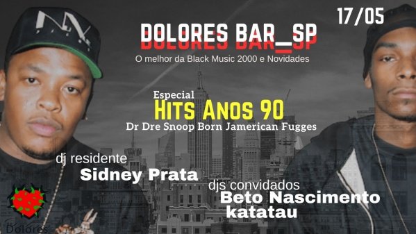 DOLORES BAR/SP Especial Hits 90 em São Paulo - Sympla