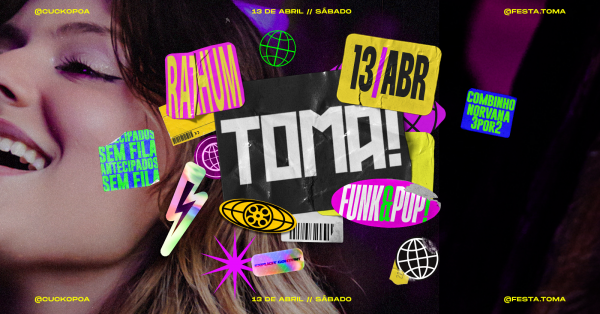 TOMA! :: POP & FUNK :: 13.04 @CUCKO em Porto Alegre - Sympla