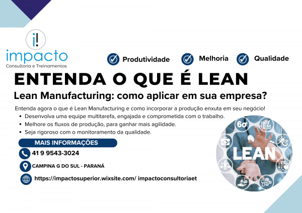 Lean Manufacturing: como aplicar em sua empresa? em Colombo - Sympla