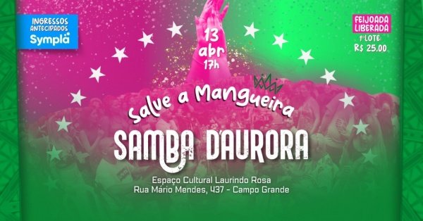 Samba D'Aurora - 13/04/24 (Sábado) em Rio de Janeiro - Sympla