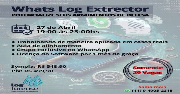 Whats Log Extractor - Potencialize seus argumentos de defesa técnicos e jurídicos ! - online ...