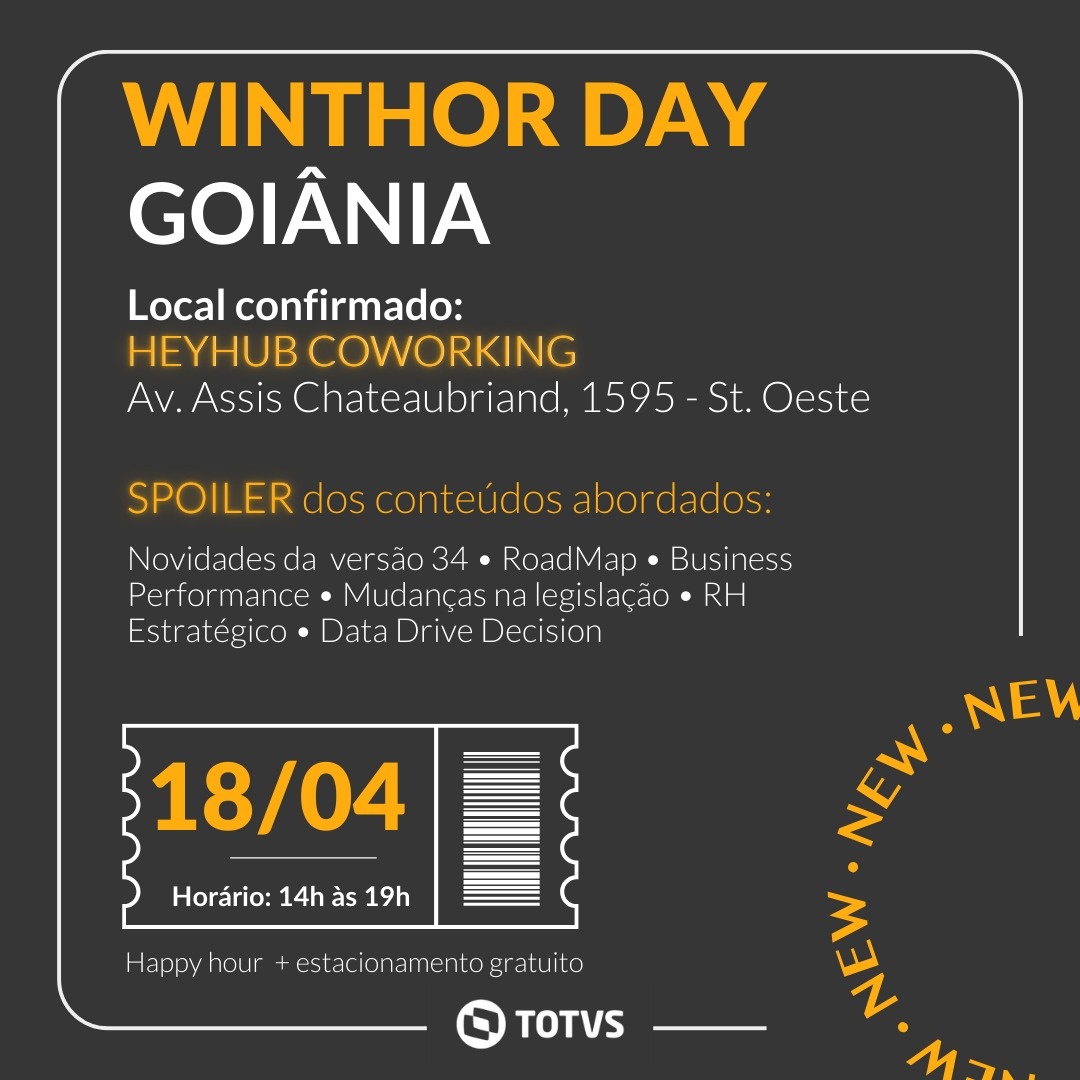 WINTHOR DAY - EDIÇÃO GOIÂNIA em Goiânia - Sympla