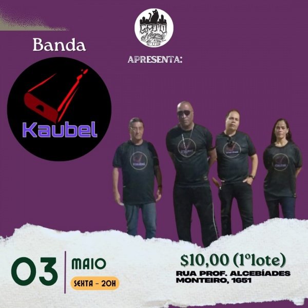 Show com a Banda Kaubel em São João de Meriti - Sympla