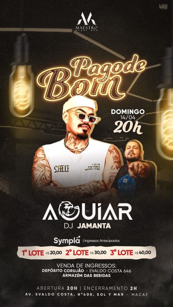 PAGODE BOM - CANTOR AGUIAR - 14/04/2024 - MAESTRO SPORT BAR - MACAÉ/RJ ...