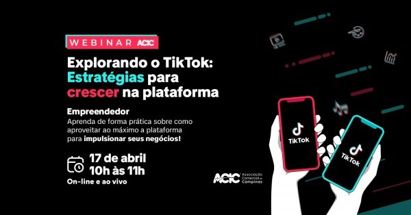 Webinar: Explorando o TikTok - Estratégias para crescer na plataforma - online - Sympla