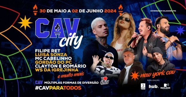 CAV CITY 2024 em Governador Valadares - Sympla