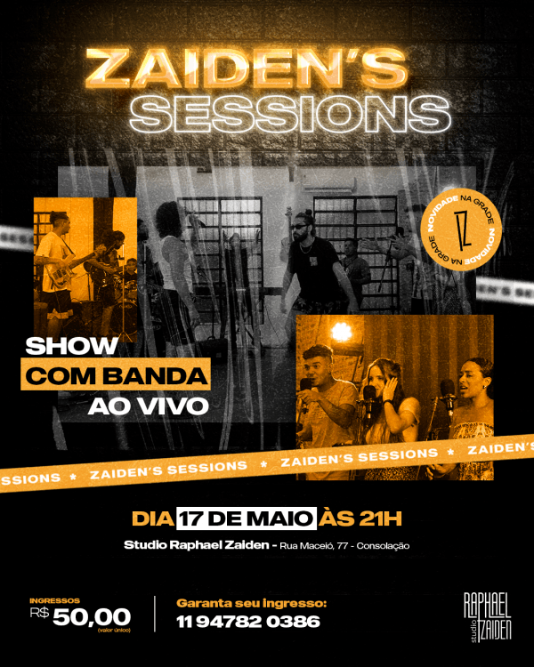 ZAIDEN'S SESSIONS em São Paulo - Sympla