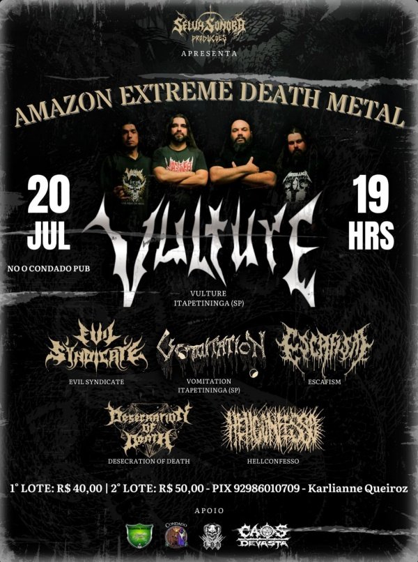AMAZON DEATH METAL 2024 - VULTURE em Manaus - Sympla