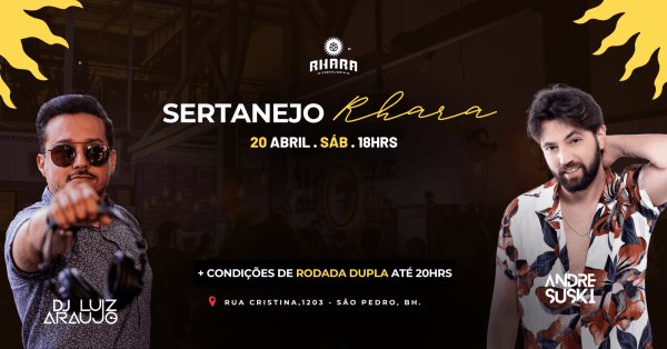 Sertanejo Rhara - 20/04/2024 (SÁBADO) em Belo Horizonte - Sympla