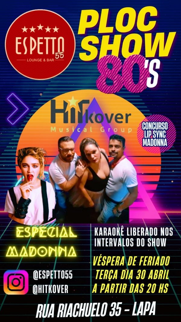 PLOC SHOW 80S em Rio de Janeiro - Sympla