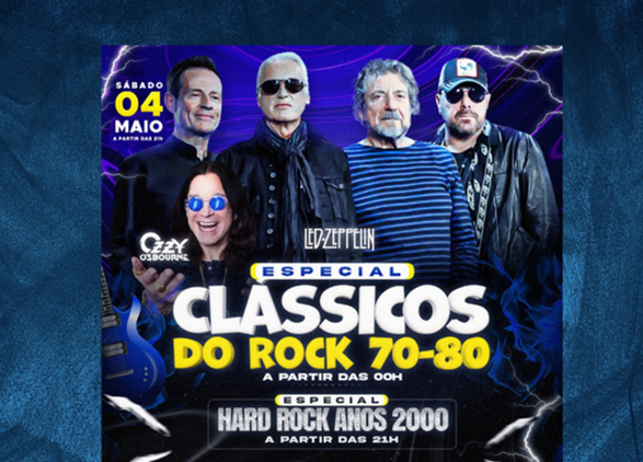 Especial Clássicos do Rock 70-80 e Hard Rock Anos 2000 em Porto Velho - Sympla