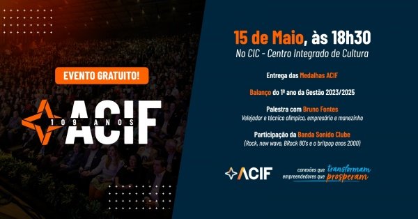 109 anos ACIF em Florianópolis - Sympla