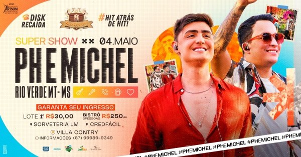 PH E MICHAEL em Rio Verde de Mato Grosso - Sympla