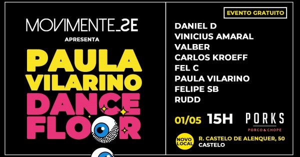 MOVIMENTE_SE: Paula Vilarino - Dance Floor em Belo Horizonte - Sympla