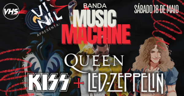 Banda Music Machine no Vinil Cultura bar, apresenta especial Queen ...