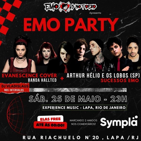 EMO IS NOT DEAD - COLAB EMO PARTY em Rio de Janeiro - Sympla