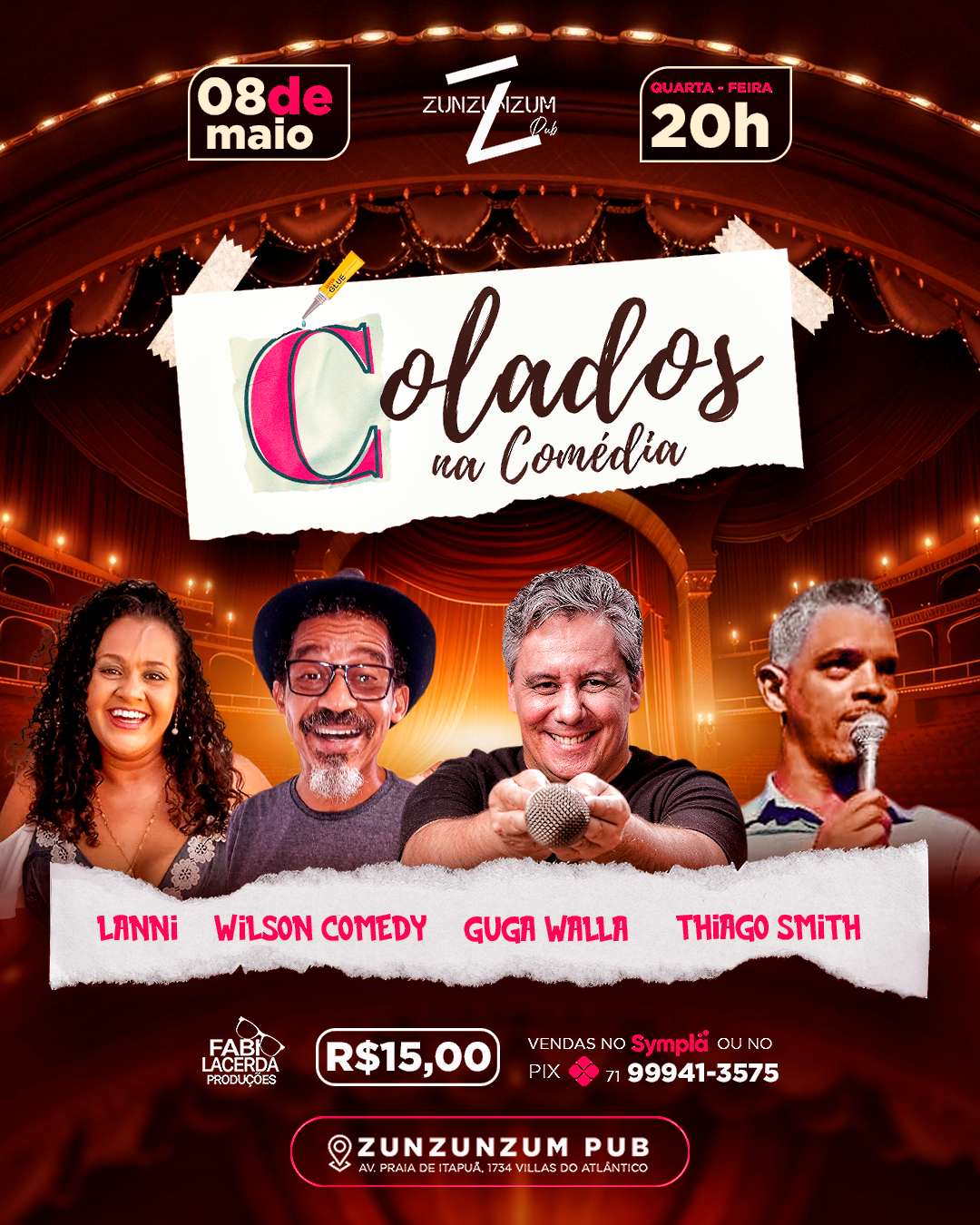 COLADOS NA COMÉDIA - STAND UP COMEDY em Lauro de Freitas - Sympla