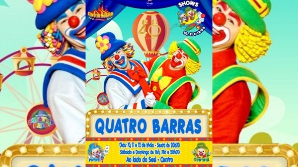Circo Di Mônaco DOM 12/05 ás 18:00 em Quatro Barras - Sympla