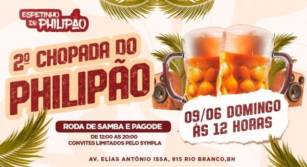 2ª CHOPADA DO PHILIPÃO em Belo Horizonte - Sympla