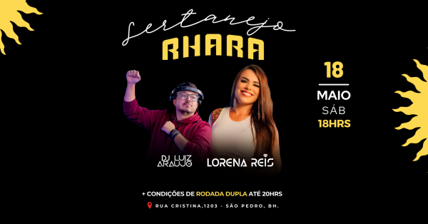 Sertanejo Rhara - 18/05/2024 (Sábado) em Belo Horizonte - Sympla