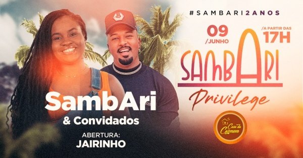 SAMBARI PRIVILEGE em Salvador - Sympla