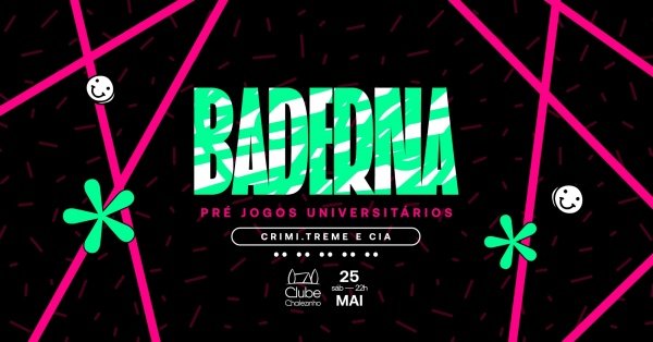 BADERNA | PRÉ JOGOS UNIVERSITÁRIOS em Belo Horizonte - Sympla