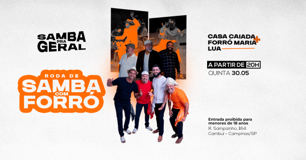 SAMBA PRA GERAL RECEBE CASA CAIADA + FORRÓ MARIA DA LUA | 30.05 em ...