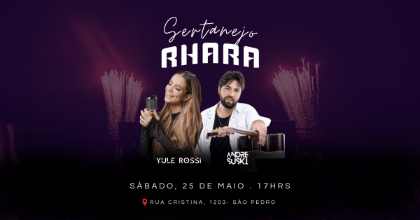 Sertanejo Rhara - 25/05/2024 (Sábado) em Belo Horizonte - Sympla