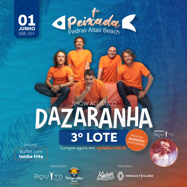3 LOTE - 1 PEIXADA PEDRAS ALTAS em Palhoça - Sympla