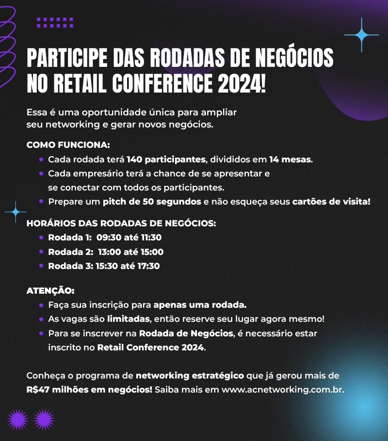 Rodada de Negócios - Retail Conference 2024 - CIW em Campinas - Sympla