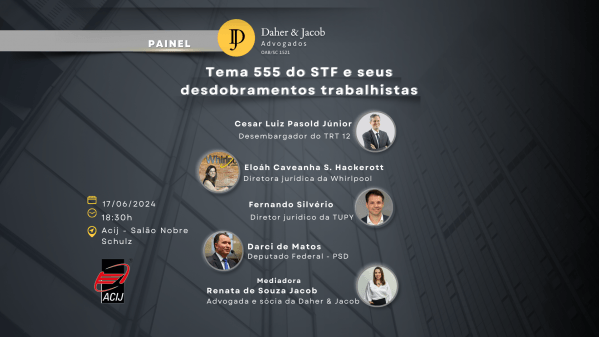 Painel - Tema 555 do STF e seus desdobramentos trabalhistas em ...