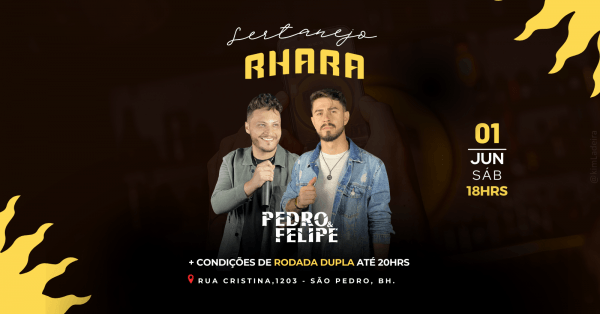 Sertanejo Rhara - 01/06/2024 (Sábado) em Belo Horizonte - Sympla