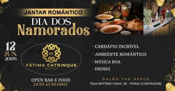 JANTAR ROMÂNTICO DIA DOS NAMORADOS - THE SPACE EVENTOS em Contagem - Sympla