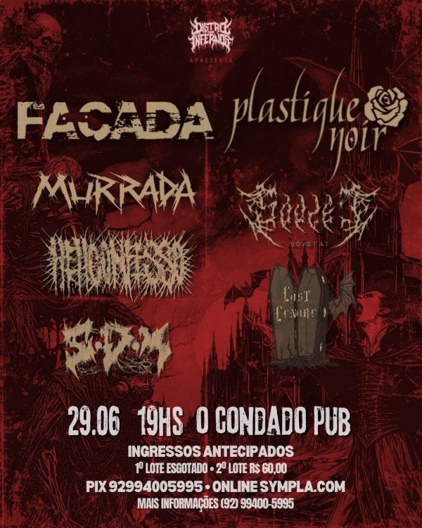 FACADA | PLASTIQUE NOIR em Manaus em Manaus - Sympla