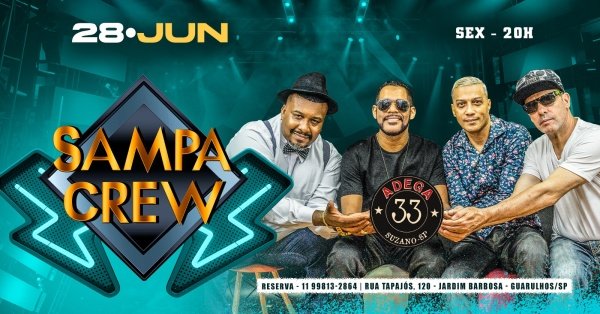 SAMPA CREW no Adega33 Suzano em Suzano - Sympla