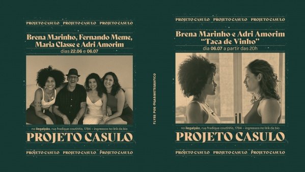 Show Brena Marinho e Adri Amorim - Projeto Casulo em São Paulo - Sympla