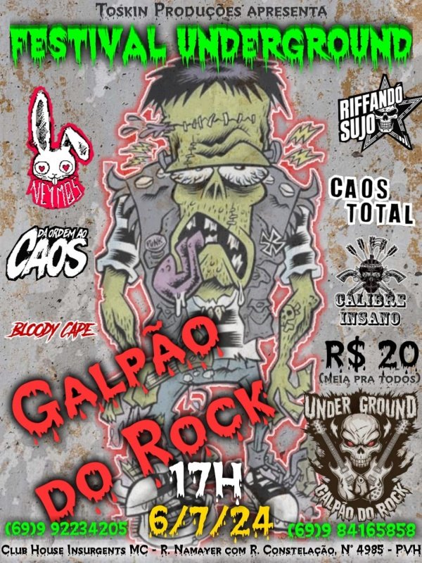 Festival Underground em Porto Velho - Sympla