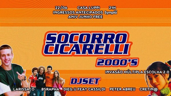 Socorro Cicarelli - 2000's Edição Múltipla Escolha em Manaus - Sympla