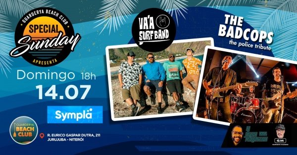 VAA SURF BAND + THE BADCOPS GUARDERYA BEACH CLUB em Niterói - Sympla