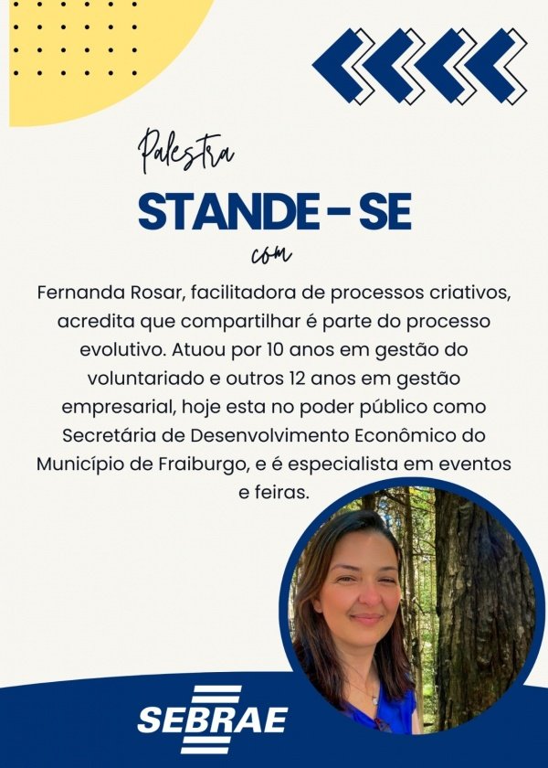 Palestra - STANDE-SE (Cópia) em Brusque - Sympla