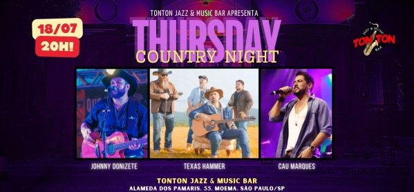 THURSDAY COUNTRY NIGHT em São Paulo - Sympla