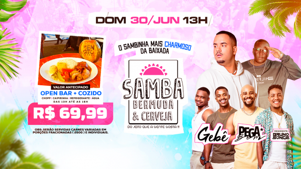 COZIDO + OPEN BAR / SAMBA BERMUDA E CERVEJA em Duque de Caxias - Sympla
