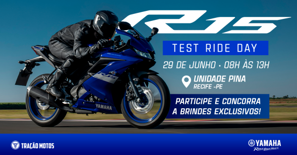 TEST RIDE NOVA R15 ABS | TRAÇÃO MOTOS PINA em Recife - Sympla